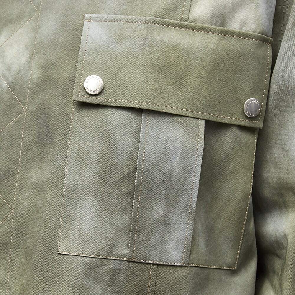 Balmain Men's Saharan Tie Dye Twill Jacket in Multi/Khaki Balmain