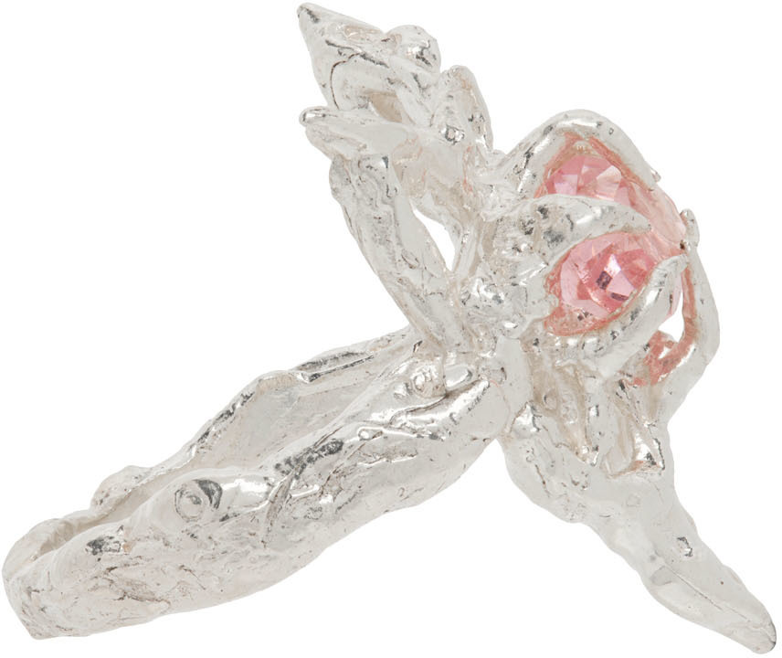 Harlot Hands SSENSE Exclusive Pink Butterfly Ring Harlot Hands