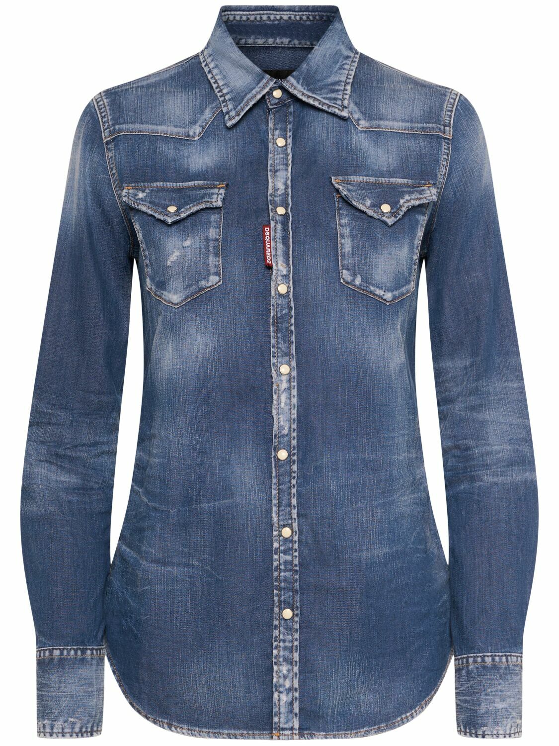 DSQUARED2 Classic Stretch Denim Western Shirt Dsquared2