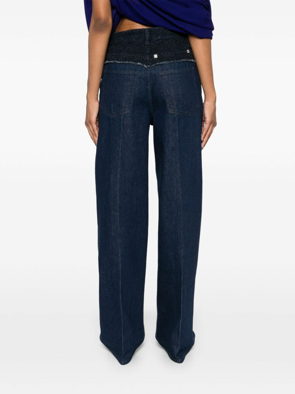 Givenchy Blue Bouclé-Panelled Jeans Givenchy