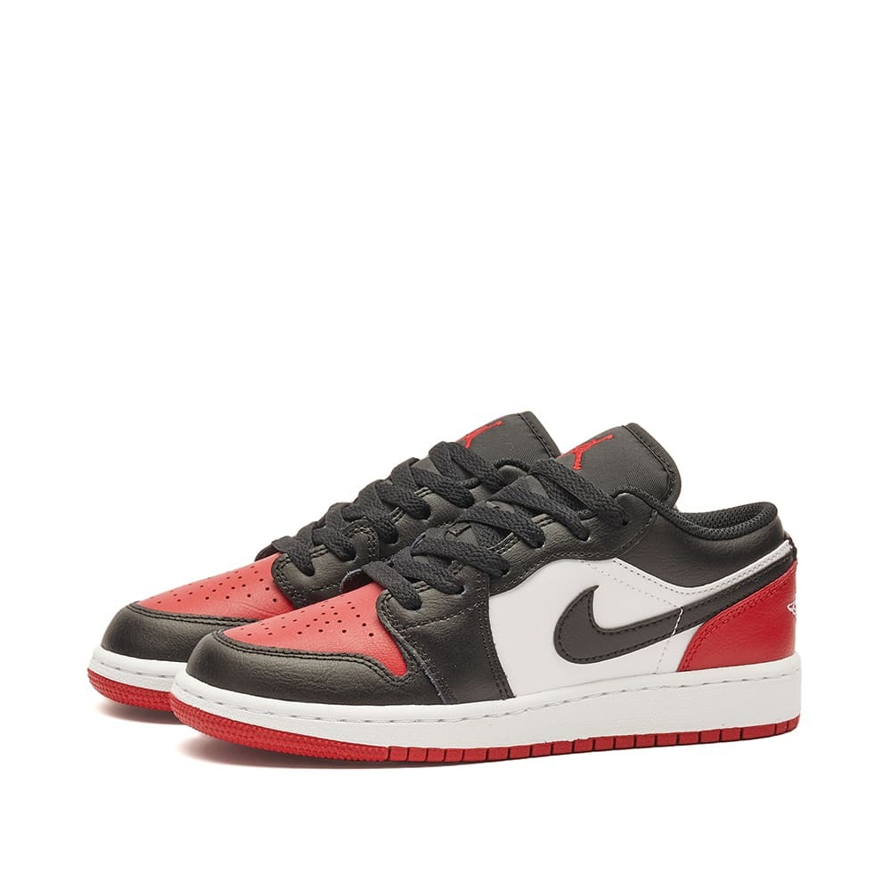 Air Jordan 1 Low GS Sneakers in White/Black Nike Jordan Brand