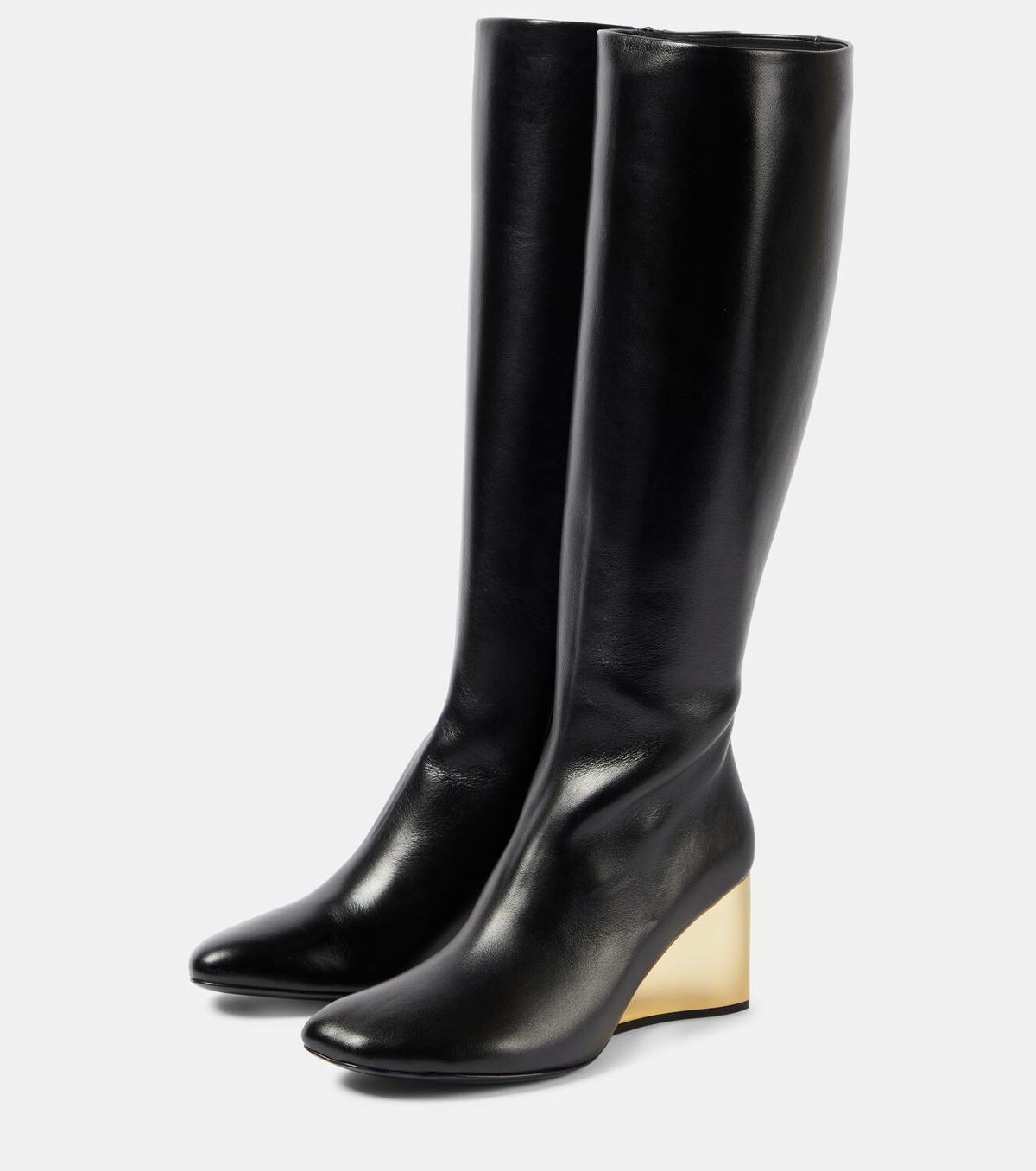 Rabanne Leather wedge boots Paco Rabanne