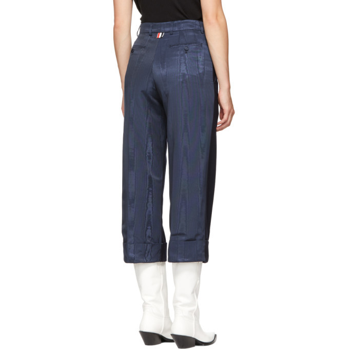 Thom Browne Navy Two-Tone Sack Trousers Thom Browne