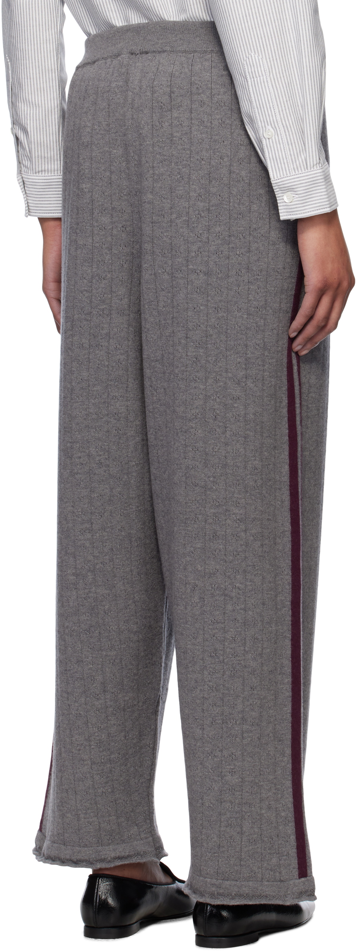 Cordera Gray Merino Pointelle Trousers CORDERA