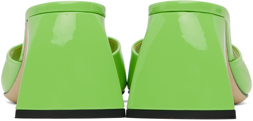 BY FAR SSENSE Exclusive Green Romy Mules By Far