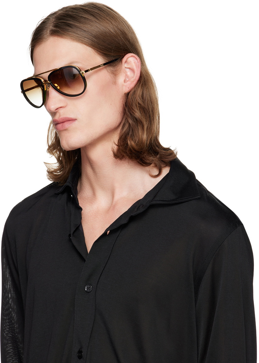 Dita Black & Gold Mach Two Sunglasses Dita