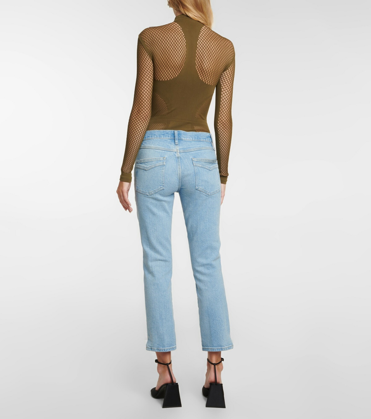 Frame - Le High Straight high-rise slim jeans Frame Denim