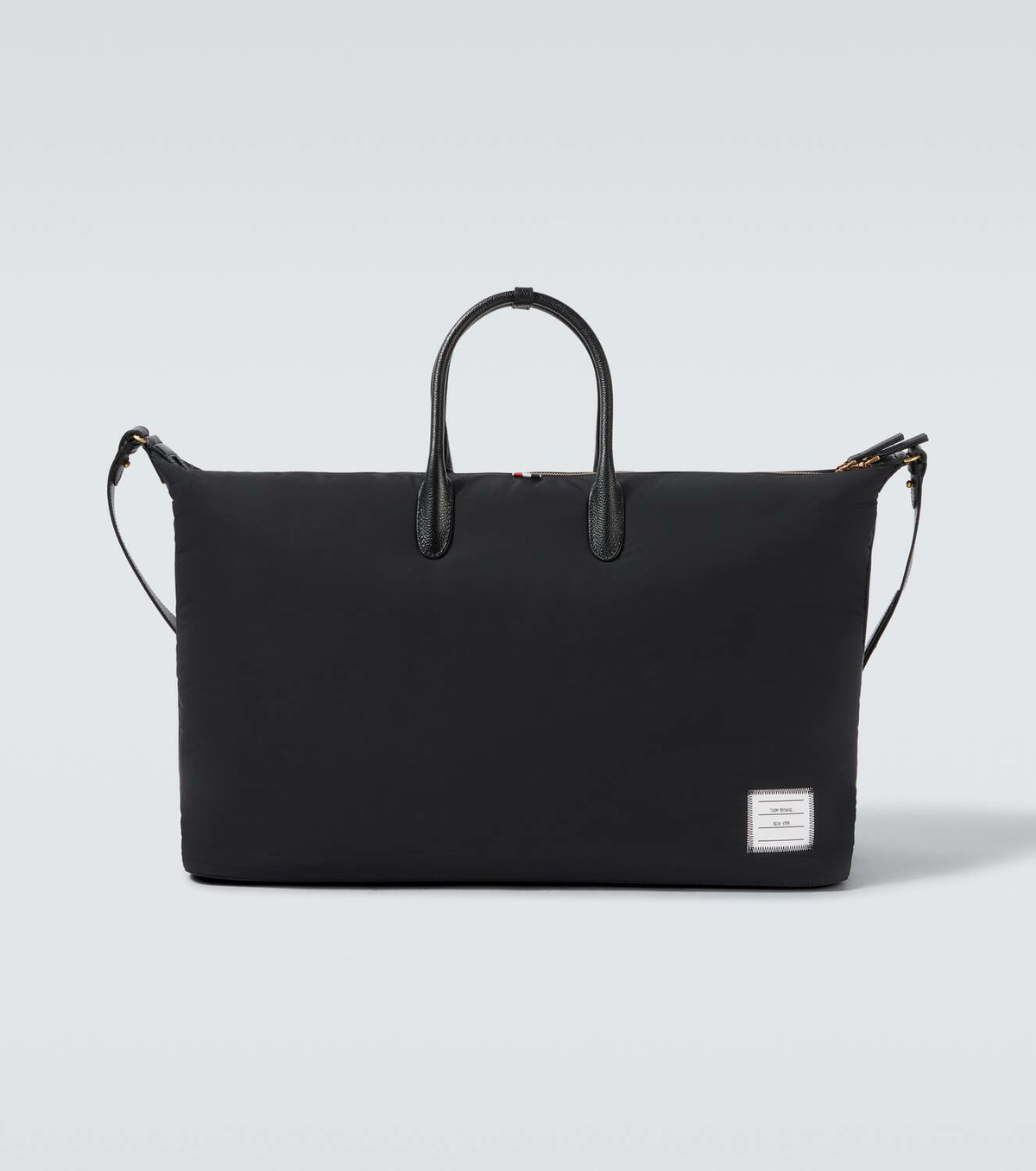 Thom Browne Leather-trimmed twill duffel bag Thom Browne
