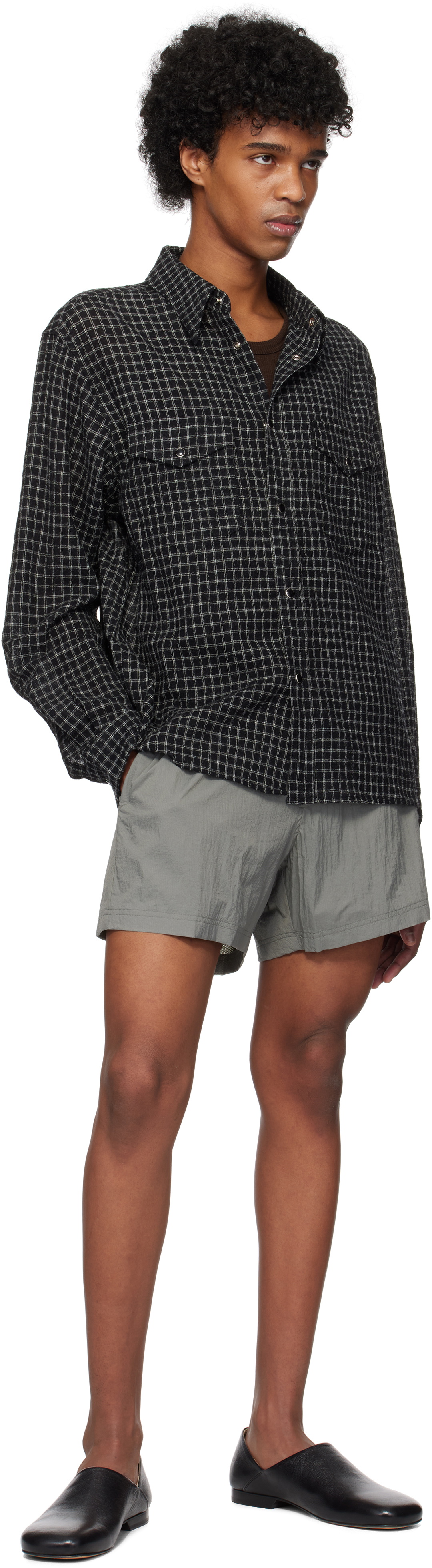 Tonywack Black Double Pocket Check Shirt Tonywack