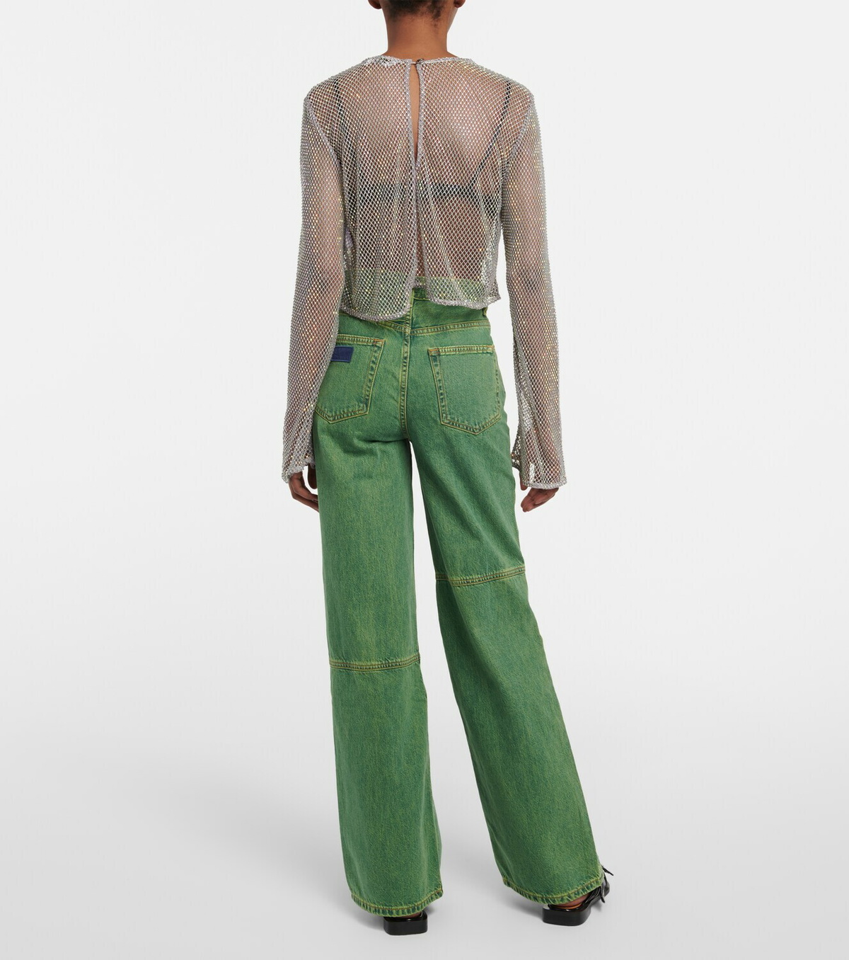 Ganni - Mid-rise wide-leg jeans GANNI