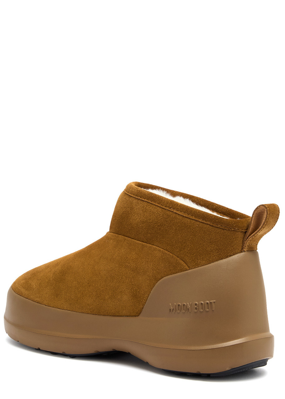 Moon Boot Luna Suede Ankle Boots Tan Moon Boot