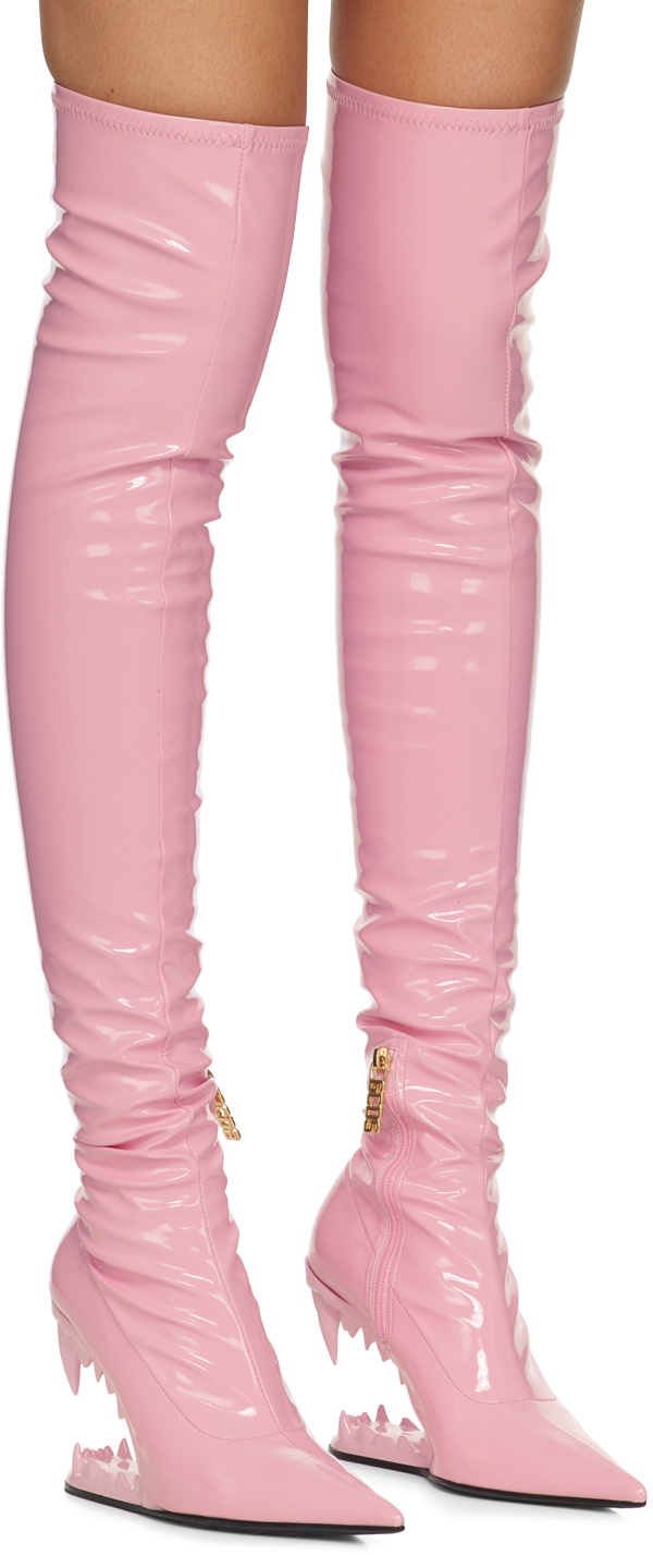 GCDS Pink Morso Boots GCDS