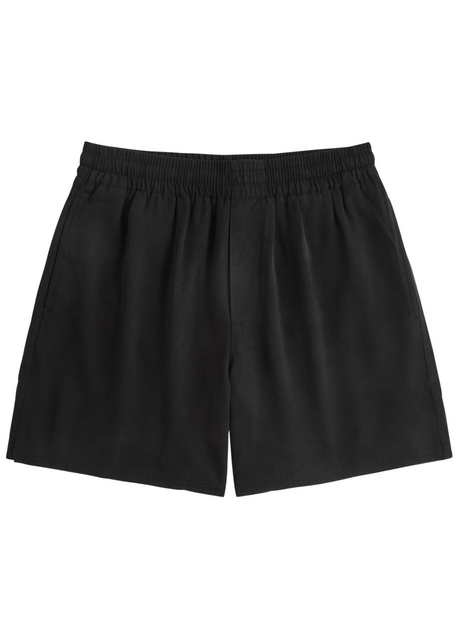 Represent Resort Logo-embroidered Twill Shorts Black Represent