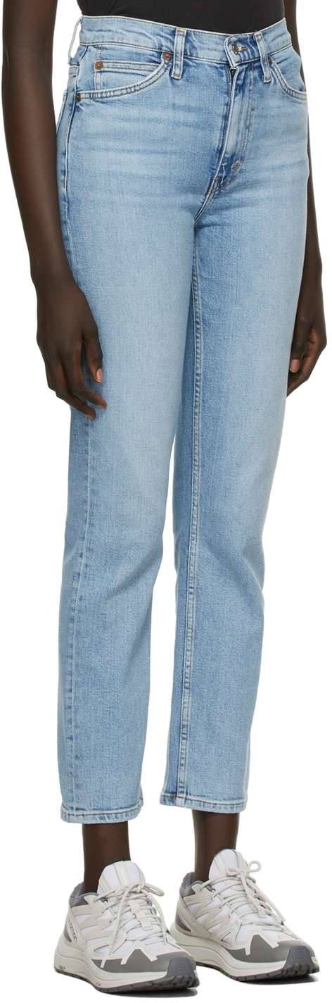Re/Done Blue 70s Straight Jeans Re/Done