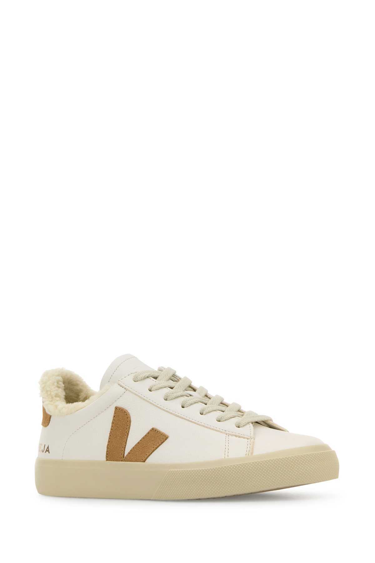 Veja White Leather Campo Winter Sneakers VEJA