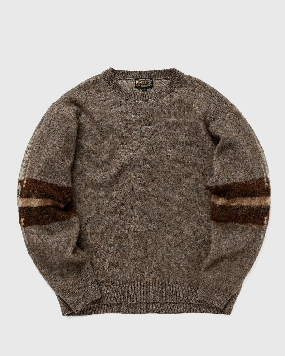 Pendleton Crewneck Pullover Mocha Harding Star Brown Pullovers Pendleton