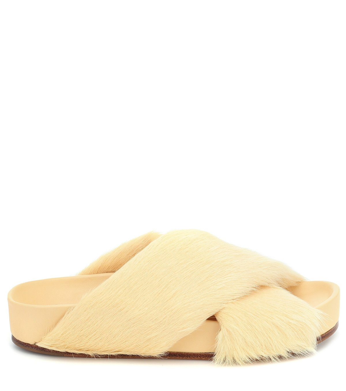 Jil Sander - Shearling and leather slides Jil Sander