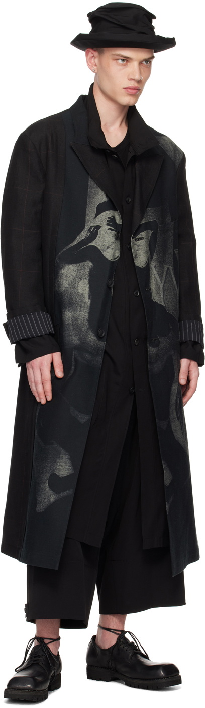 Yohji Yamamoto Black Vented Coat Yohji Yamamoto
