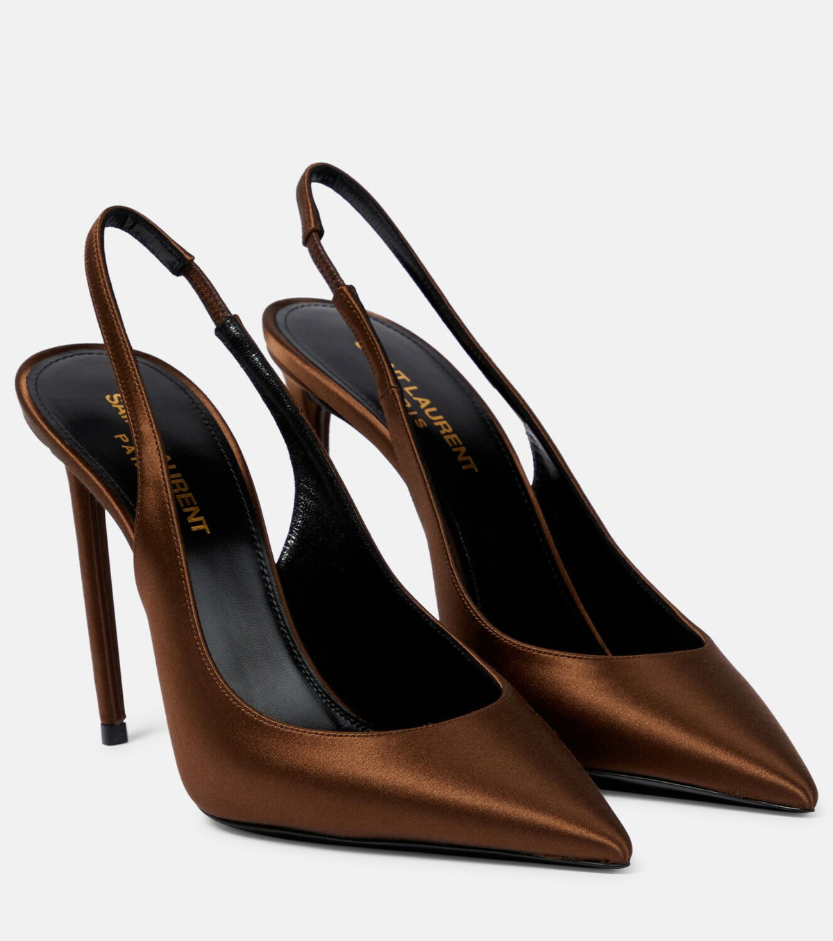Saint Laurent Zoe 105 silk slingback pumps Saint Laurent