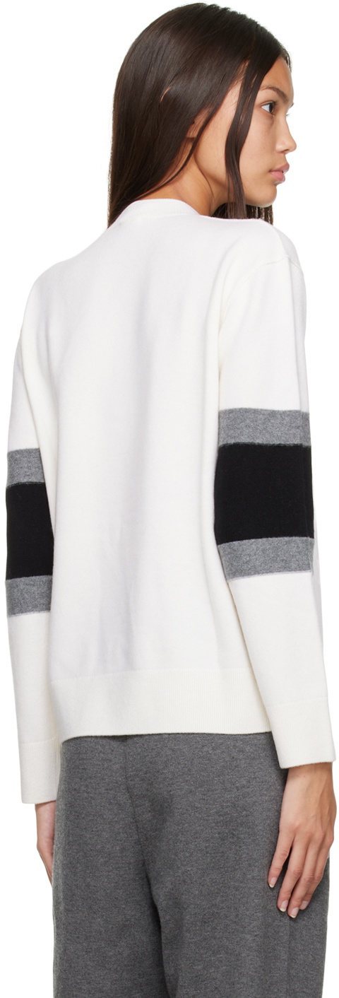 Burberry White Press-Stud Sweater Burberry