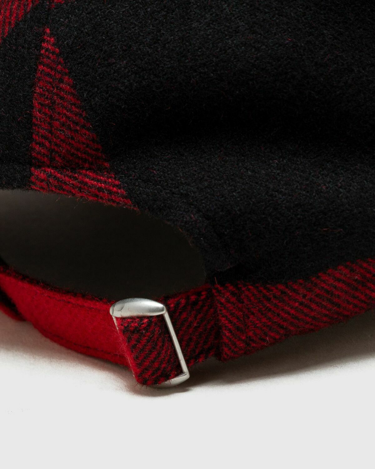 Woolrich Check Baseball Cap Black/Red Caps Woolrich