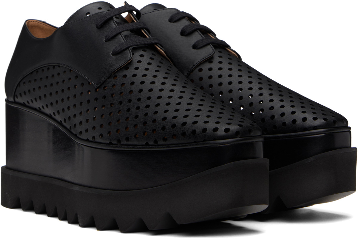 Stella McCartney Black Elyse Perforated Platform Oxfords Stella McCartney
