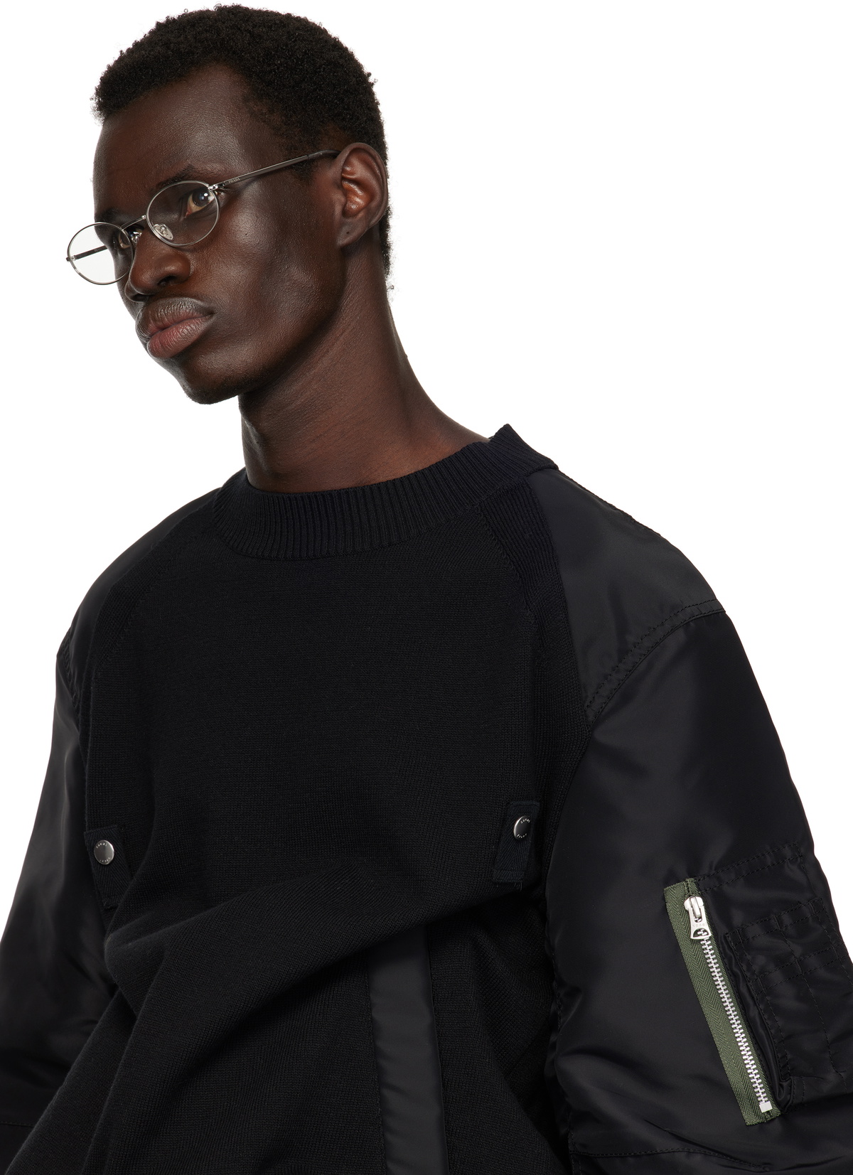 Prada Eyewear Silver Oval Glasses Prada