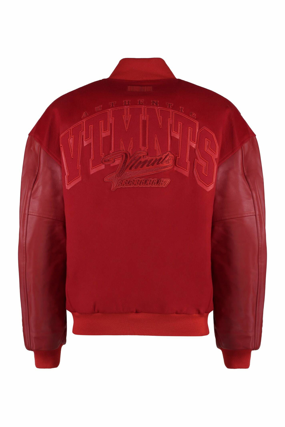 VETEMENTS Leather Sleeves Bomber Jacket Vetements