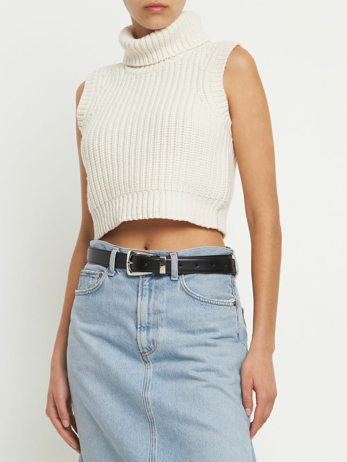 KHAITE Benny Leather Belt Khaite