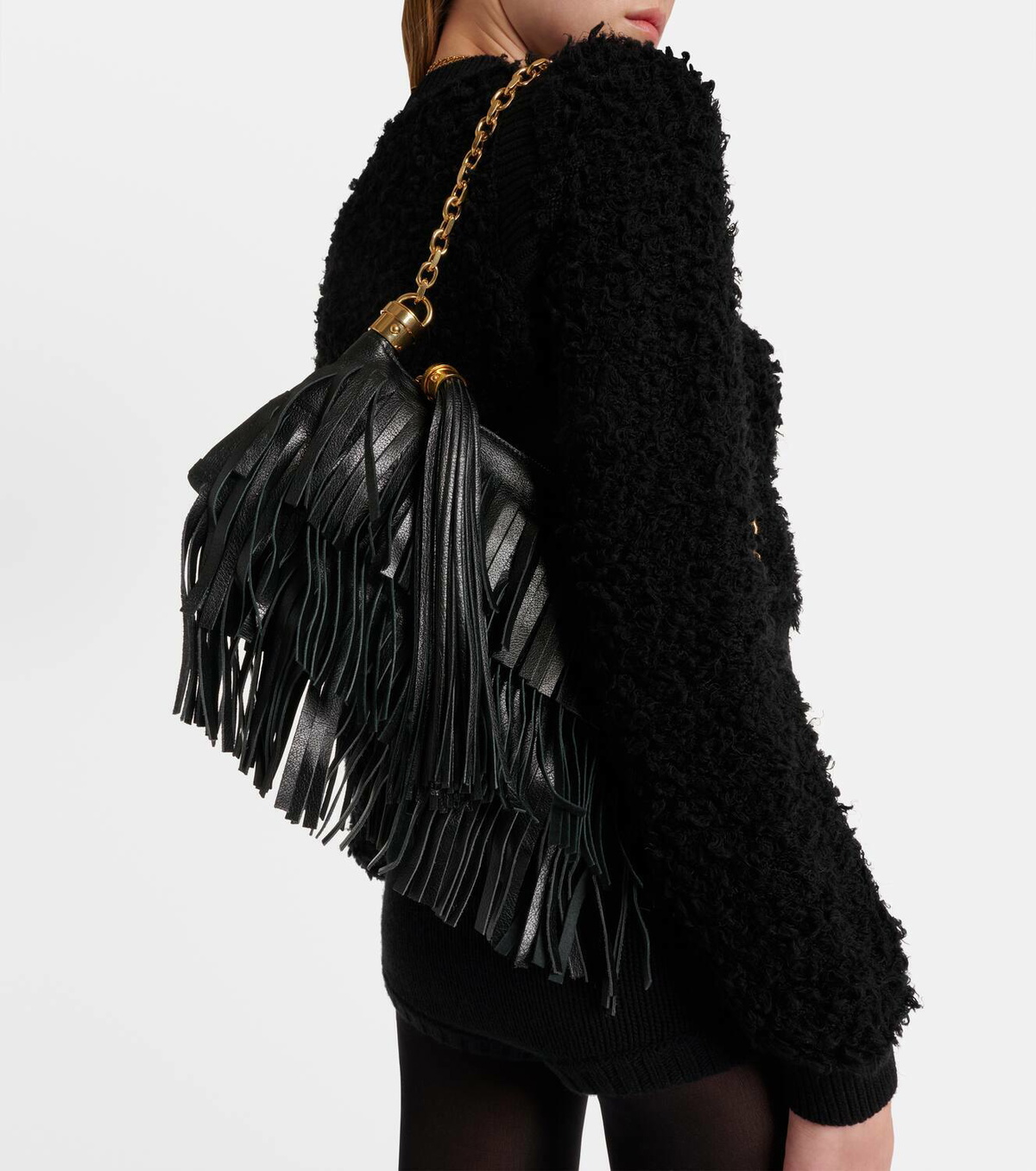 Chloé Chloé Foulard fringed leather shoulder bag Chloe