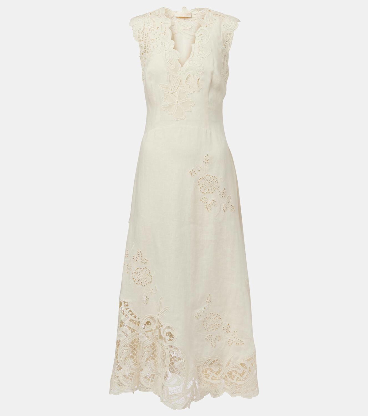 Ulla Johnson Olivette lace-trimmed linen maxi dress Ulla Johnson