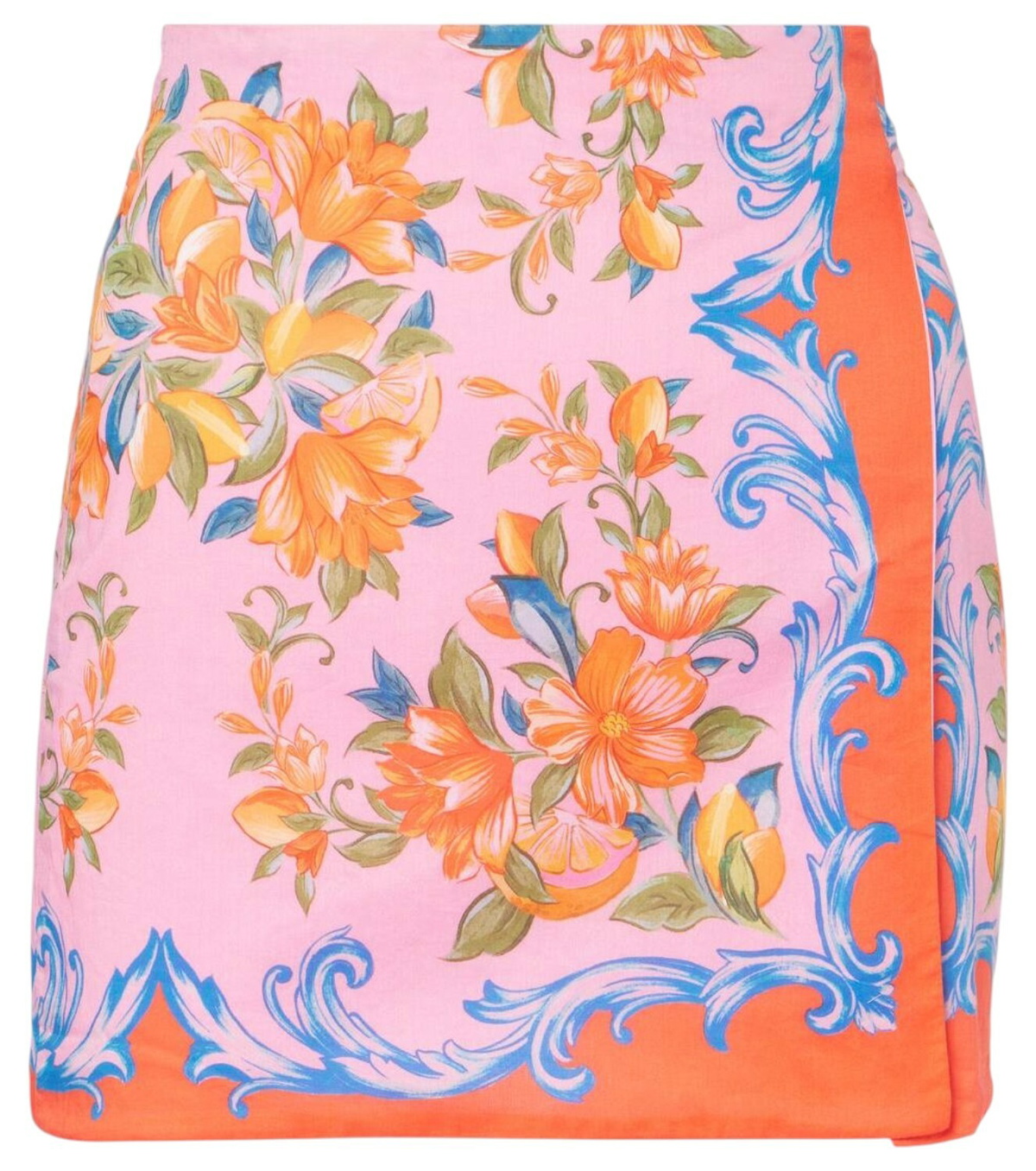 Farm Rio Sicily floral cotton wrap skirt Farm Rio