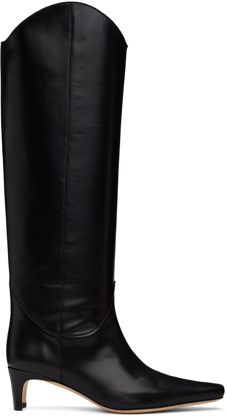 Staud Black Wally Tall Boots Staud