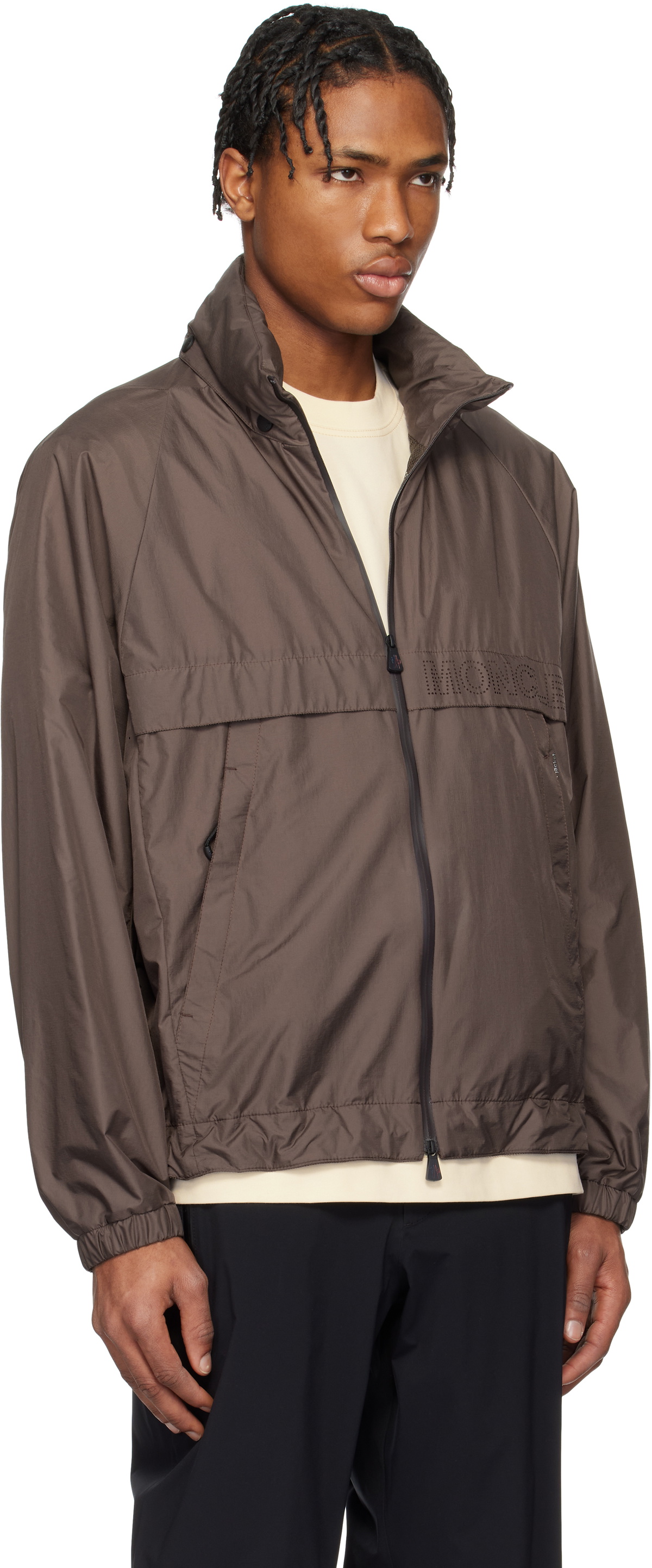 Moncler Grenoble Brown Negara Packable Hooded Jacket Moncler Grenoble