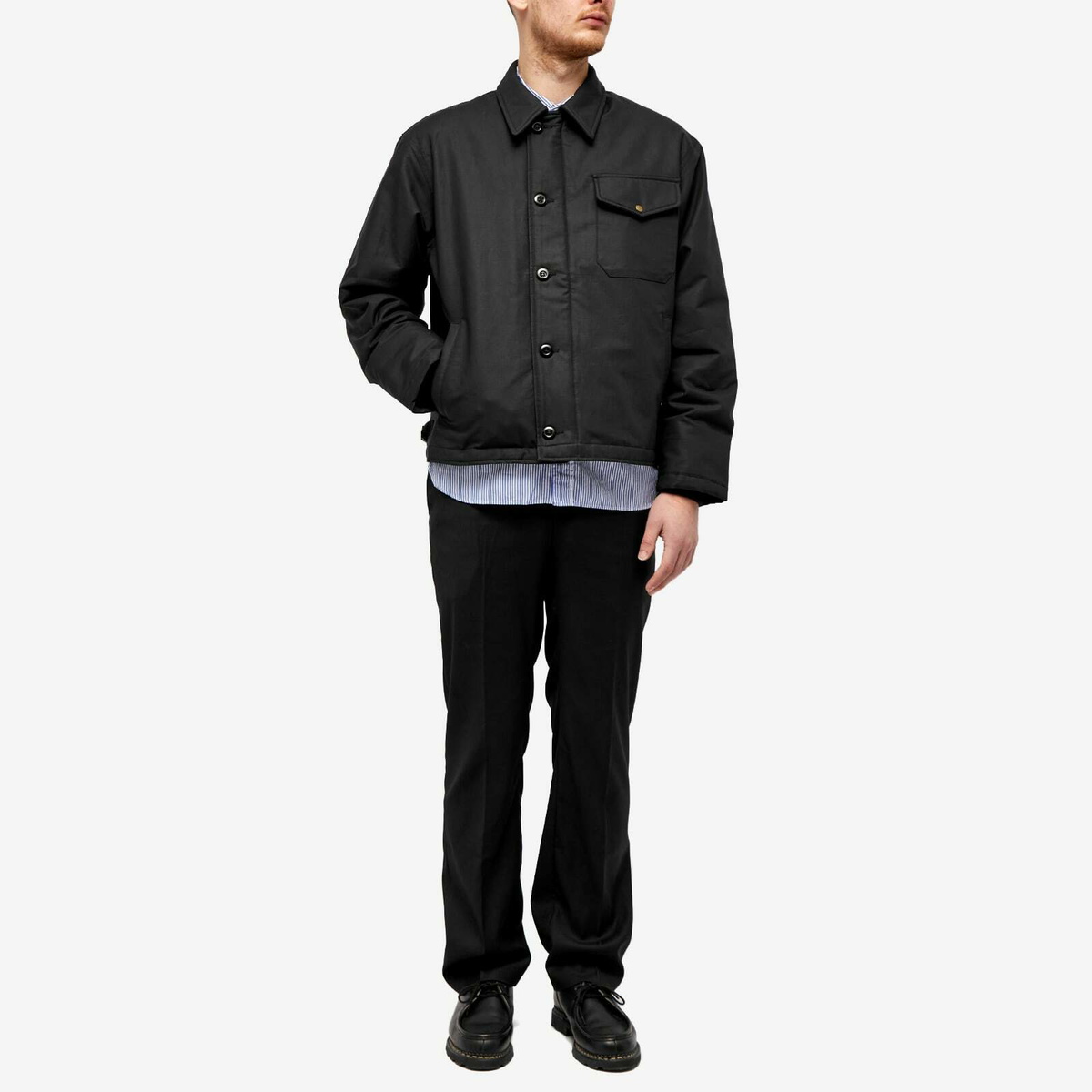 Uniform Bridge Men's Insulation A-2 Deck Jacket in Black Uniform Bridge