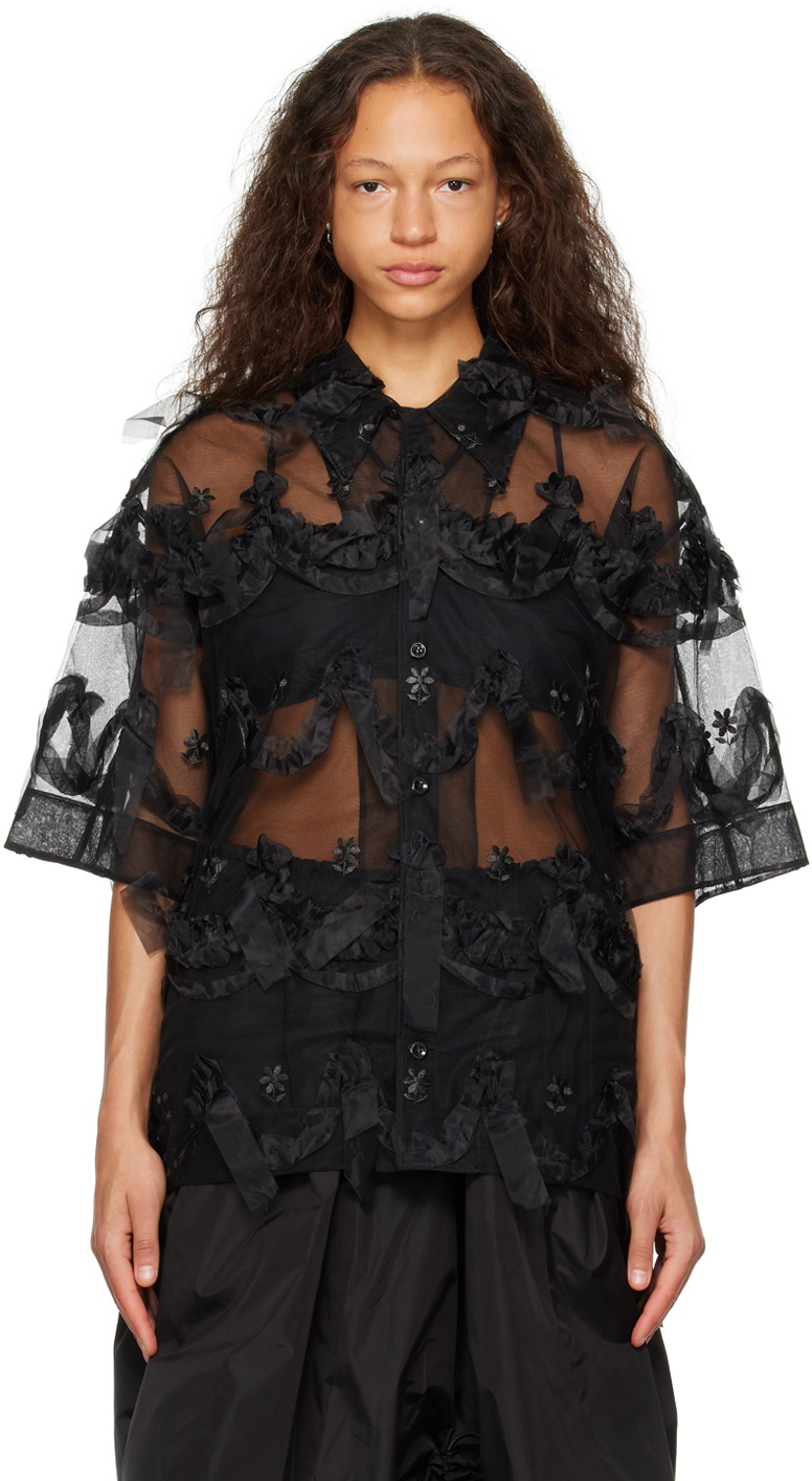 Simone Rocha Black Relaxed Shirt Simone Rocha