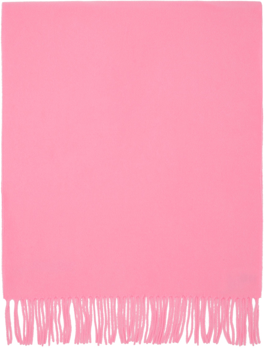 Acne Studios Pink Narrow Fringe Scarf Acne Studios