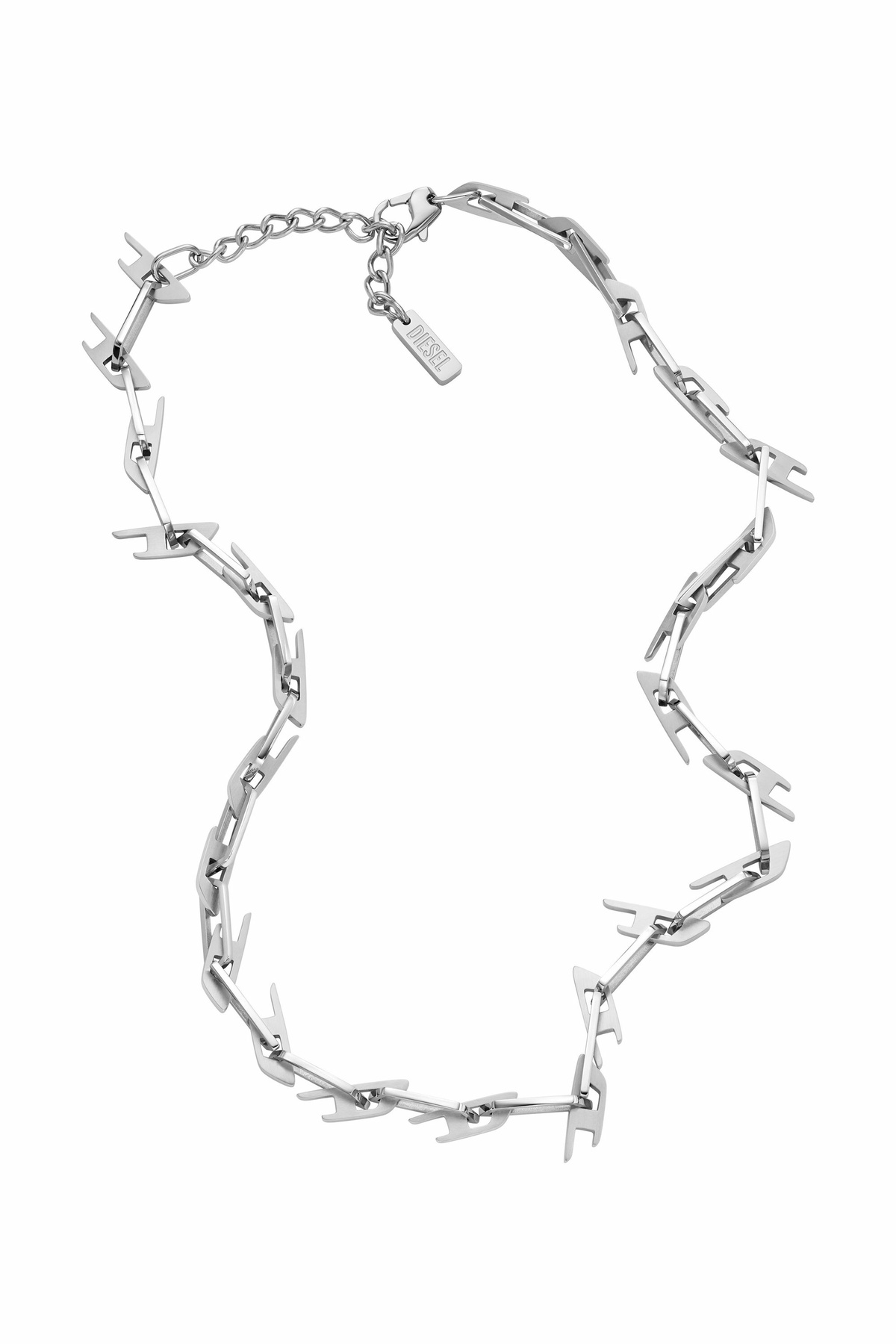 Diesel Interlocking D Logo Stainless Steel Chain Necklace - Necklaces ...