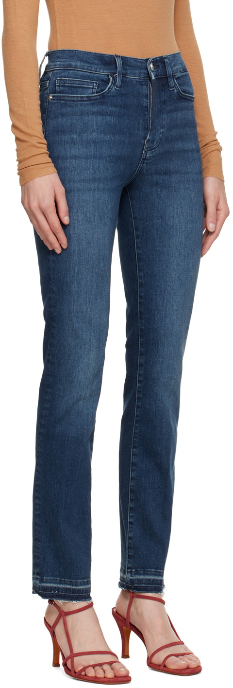FRAME Blue 'Le High Straight' Jeans Frame Denim