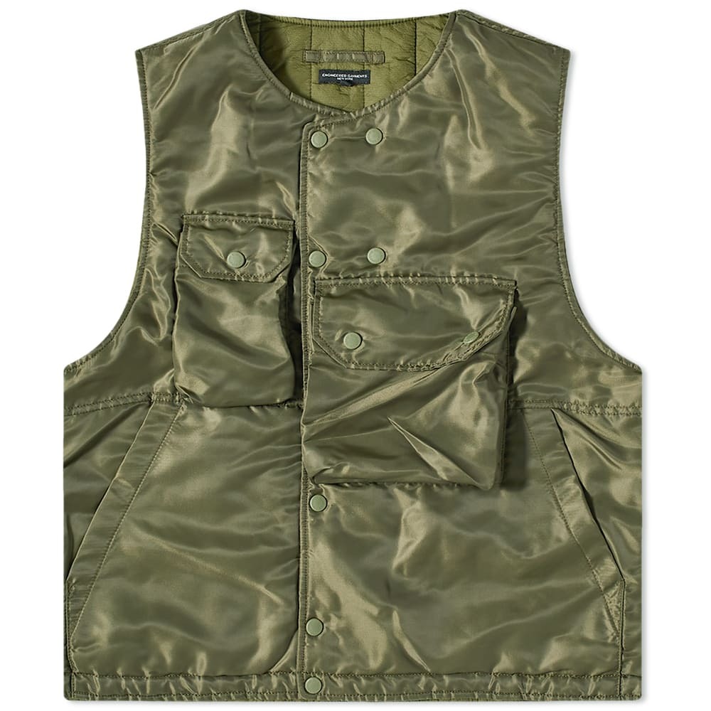 Engineered Garments Men's Cover Vest in Olive Drab Engineered Garments