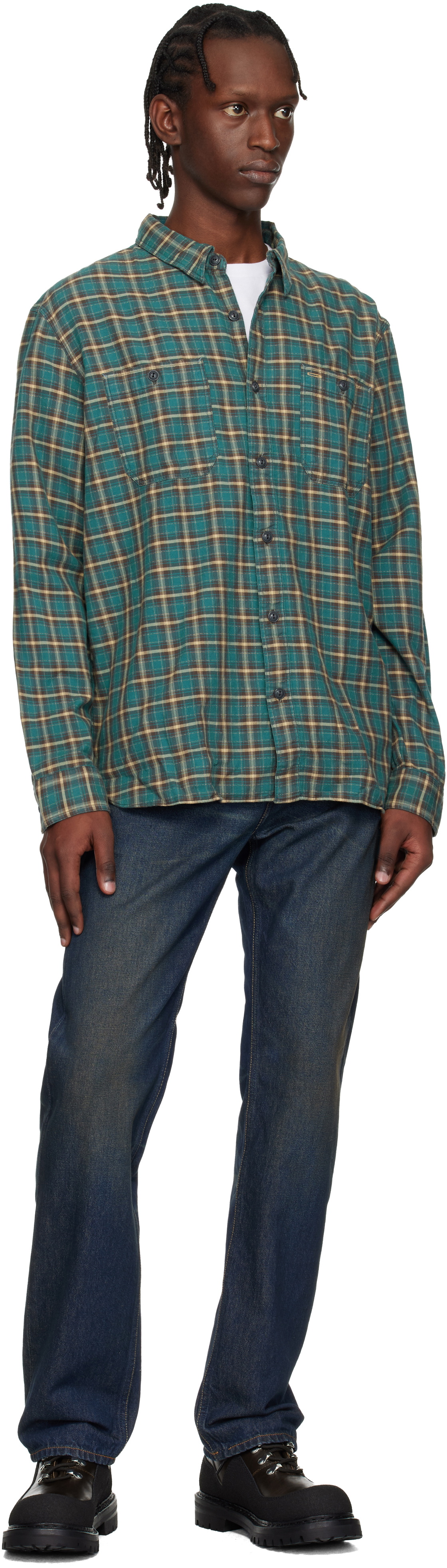 RRL Blue Flannel Shirt RRL