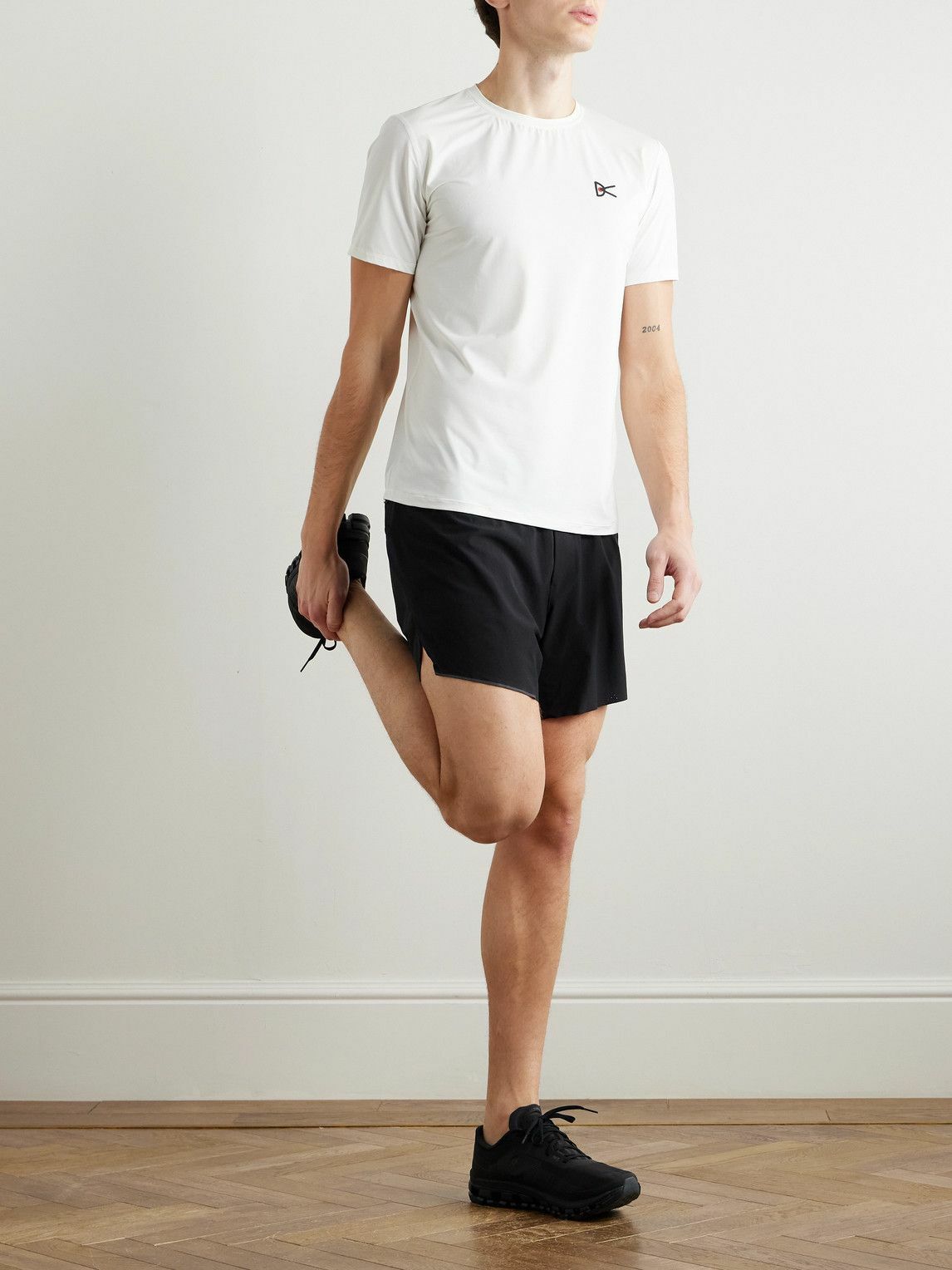 DISTRICT VISION - Logo-Print Stretch-Jersey T-Shirt - White District Vision
