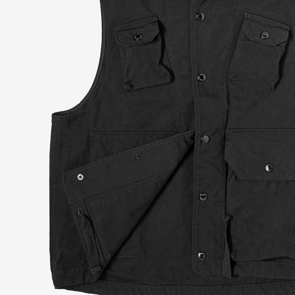 Engineered Garments Men's Ripstop Field Vest in Black Ripstop ...