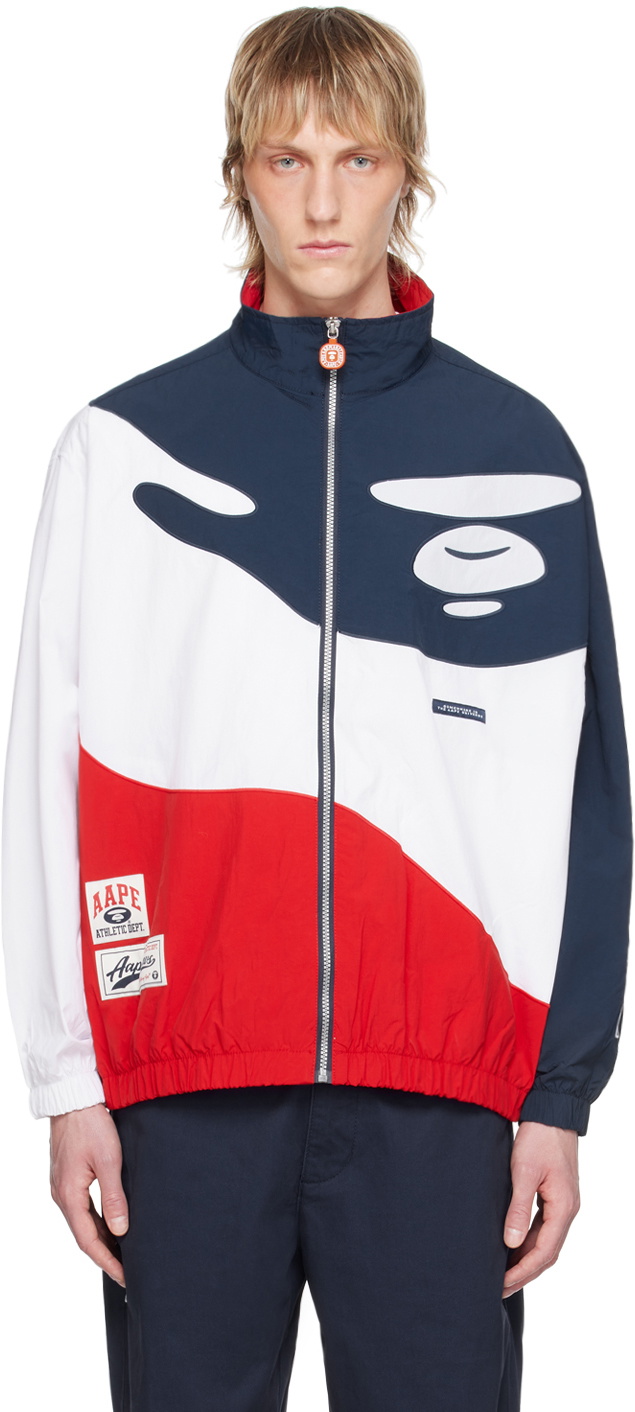 AAPE by A Bathing Ape Navy & White Lightweight Jacket AAPE by A Bathing Ape