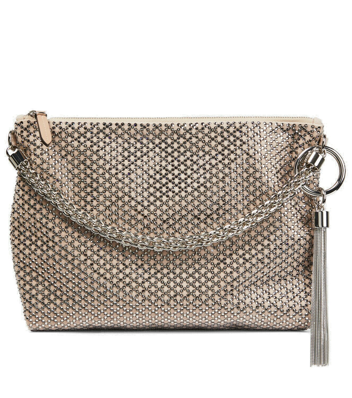 Jimmy Choo - Callie embellished suede clutch Jimmy Choo