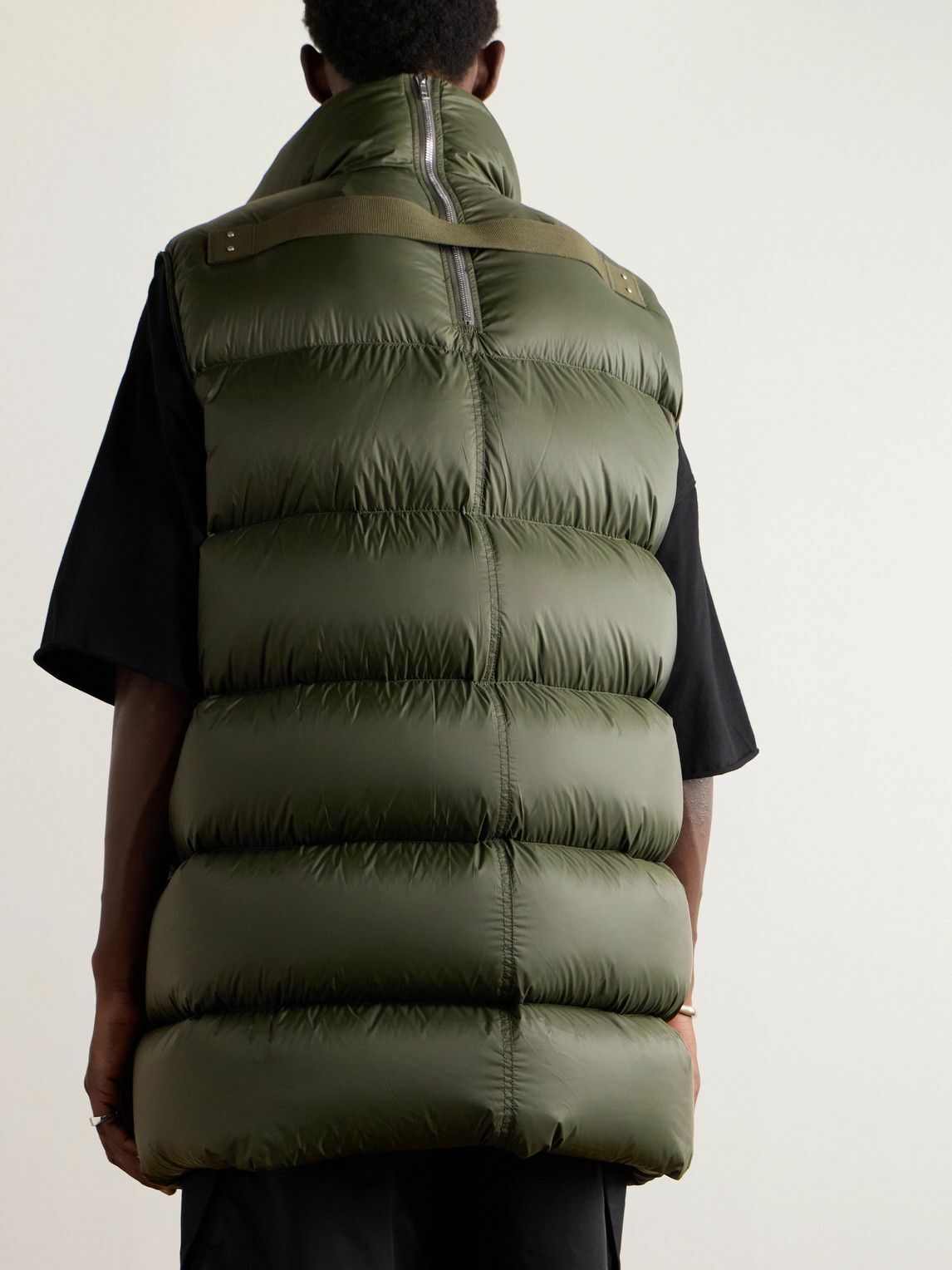 Rick Owens - Quilted Padded Shell Down Gilet - Green Rick Owens