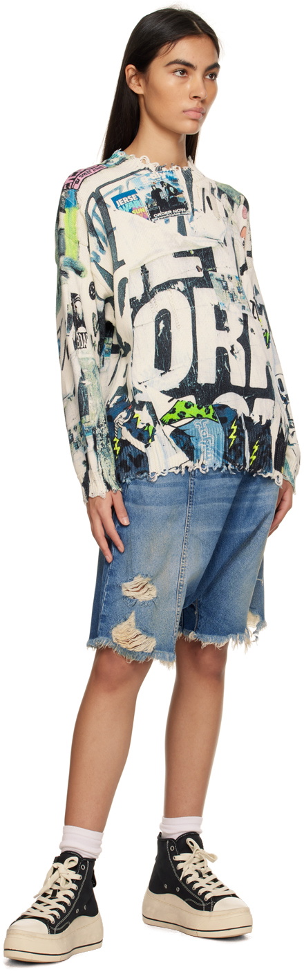 R13 Blue Twister Shorts R13