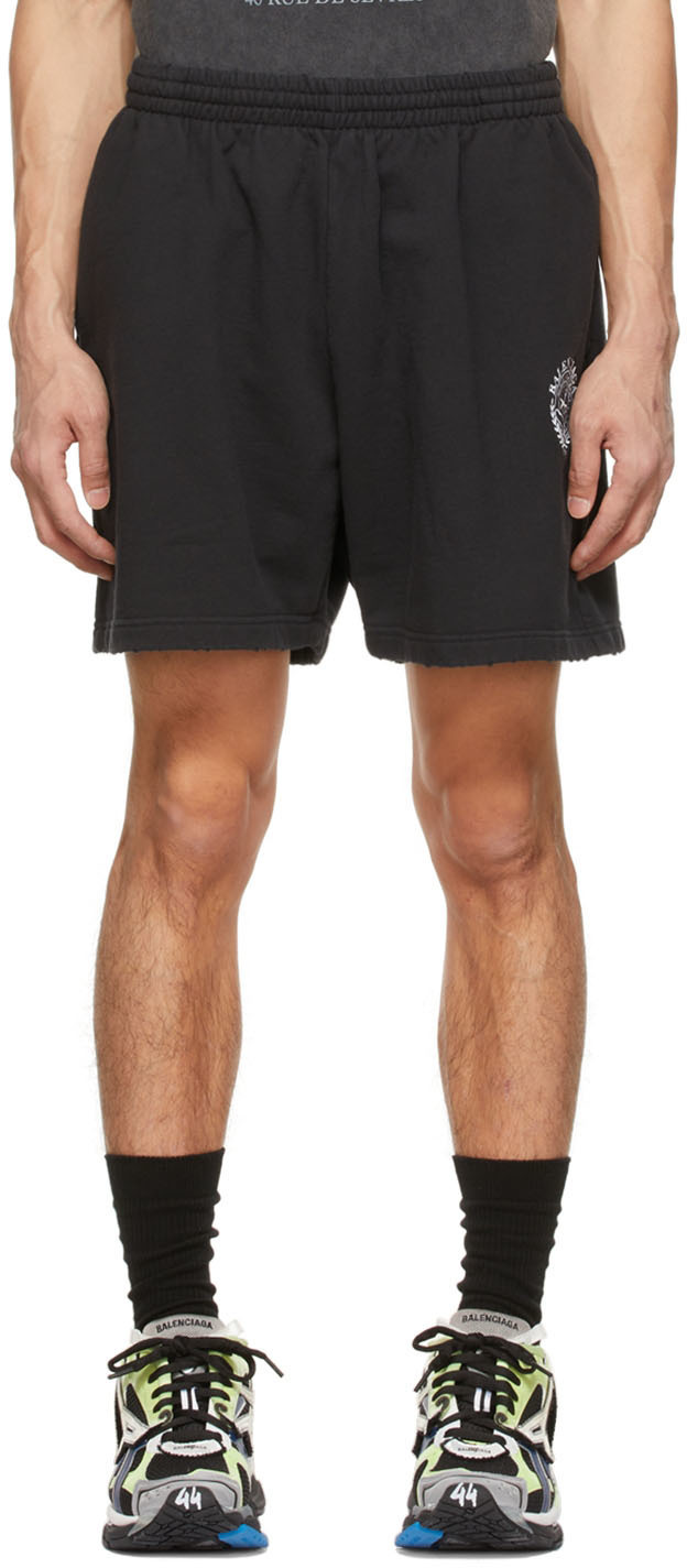 Balenciaga Black Cotton Shorts Balenciaga