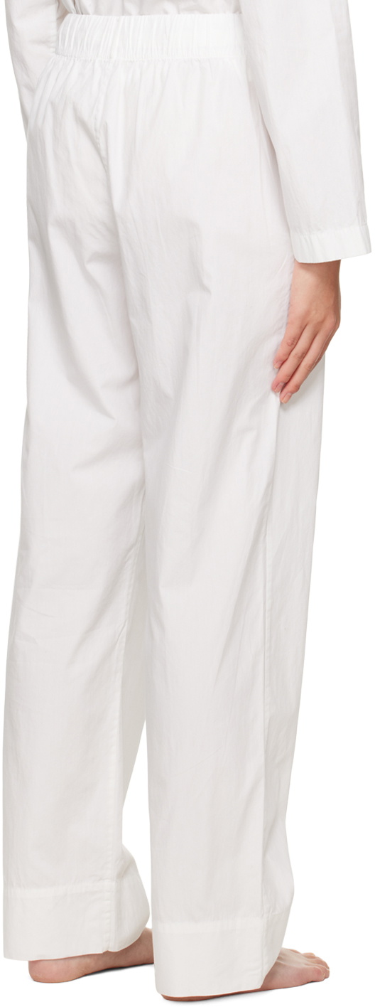 Tekla White Drawstring Pyjama Pants Tekla Fabrics