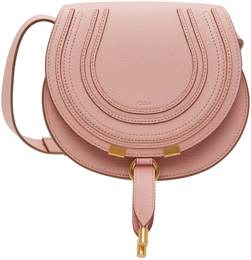 Chloé Pink Small Marcie Saddle Bag Chloe